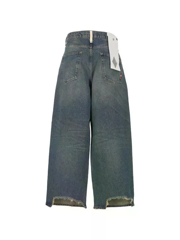 AMISH SUPPLIES Faded Frayed-hem Jeans