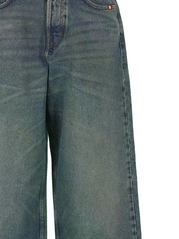 AMISH SUPPLIES Faded Frayed-hem Jeans