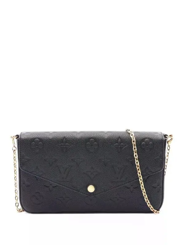 LOUIS VUITTON 2020 Felicie Monogram Empreinte Clutch Bag - Black