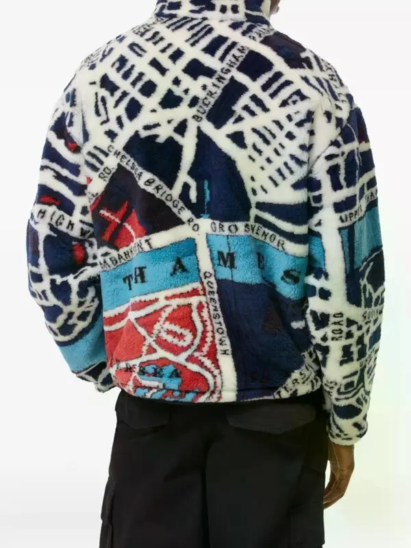 Burberry London Map Fleece Jacket