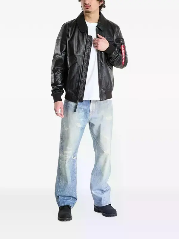 Alpha Industries Cwu-45/p Leather Jacket