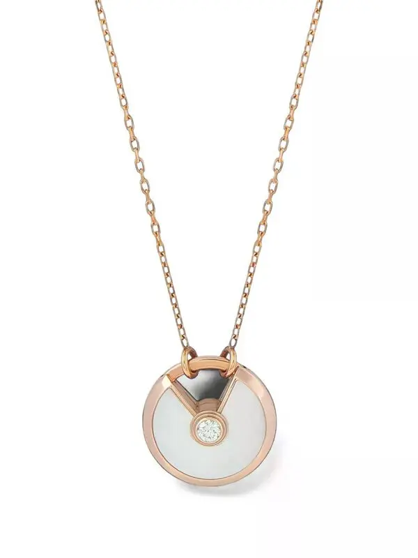 Cartier Amulette De Mother-of-pearl And Diamond Necklace - Pink