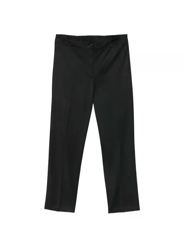 Marina Rinaldi Elasticated-waistband Pressed-crease Trousers