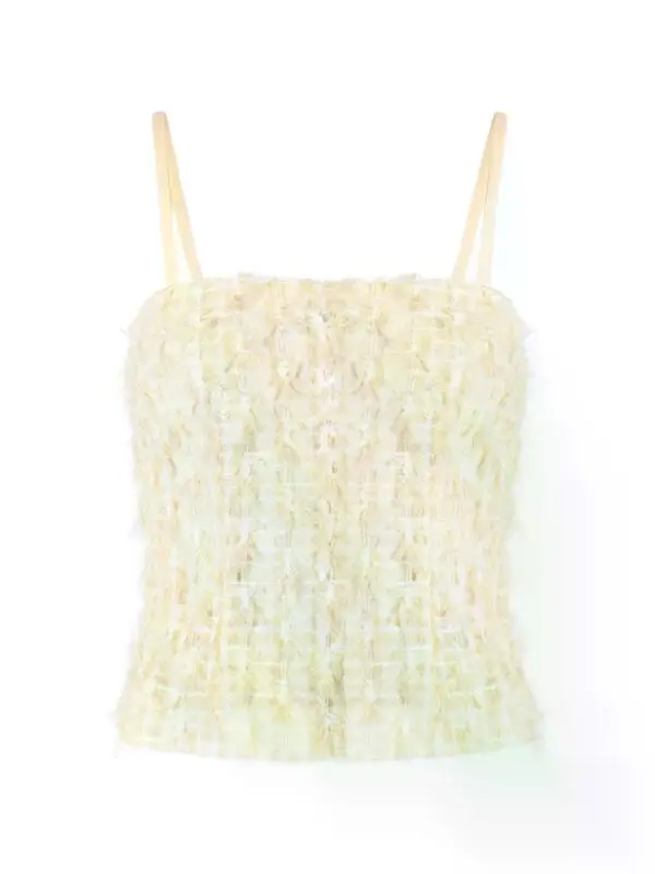 OW Mara Feathered-thread Top - Yellow
