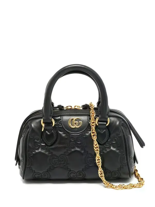 Gucci Gg Matelassé Quilted Mini Tote Bag - Black