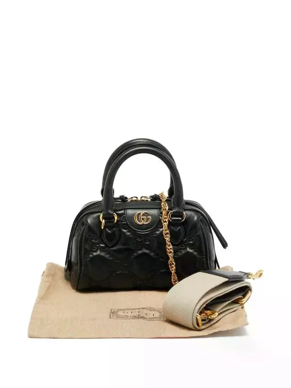 Gucci Gg Matelassé Quilted Mini Tote Bag - Black