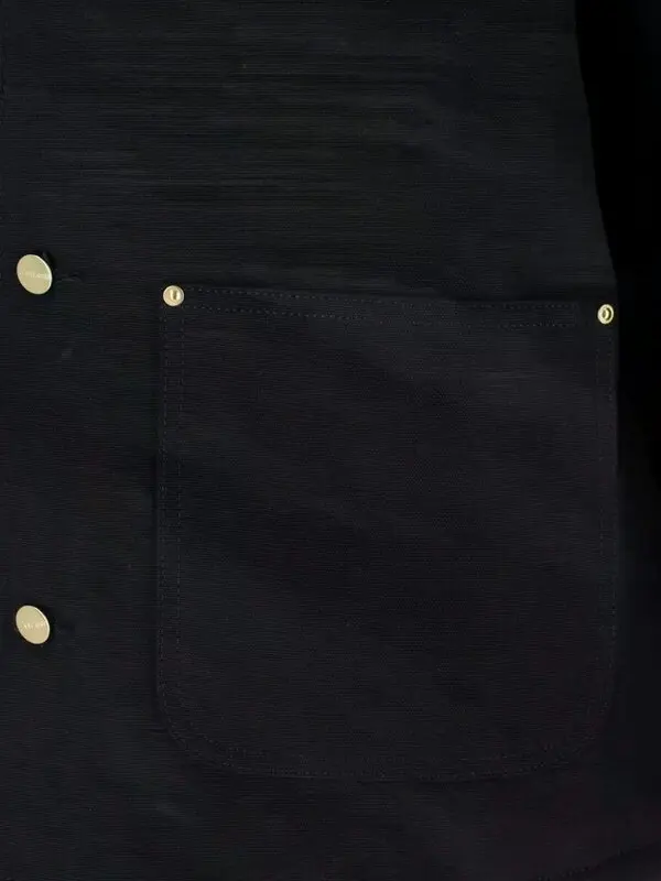 Carhartt Work In Progress Og Chore Corduroy-collar Logo-patch Jacket - Black