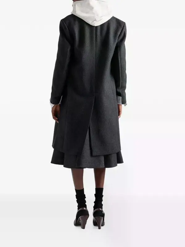 Prada Single-breasted Double Wool Coat