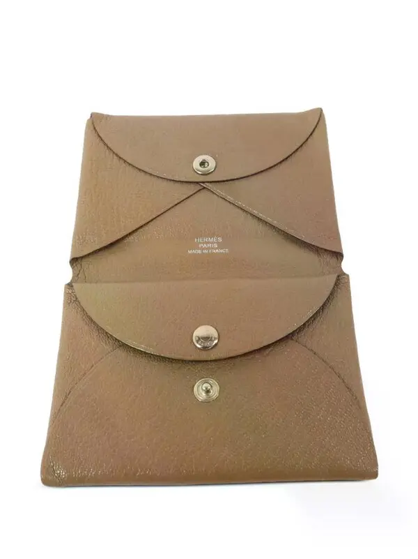 Hermès 2022 Calvi Duo Card Holder - Neutrals