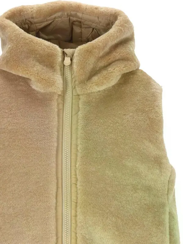 SAVE THE DUCK Hooded Faux-fur Gilet