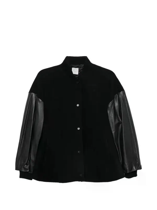 TOTEME Leather-sleeve Bomber Jacket