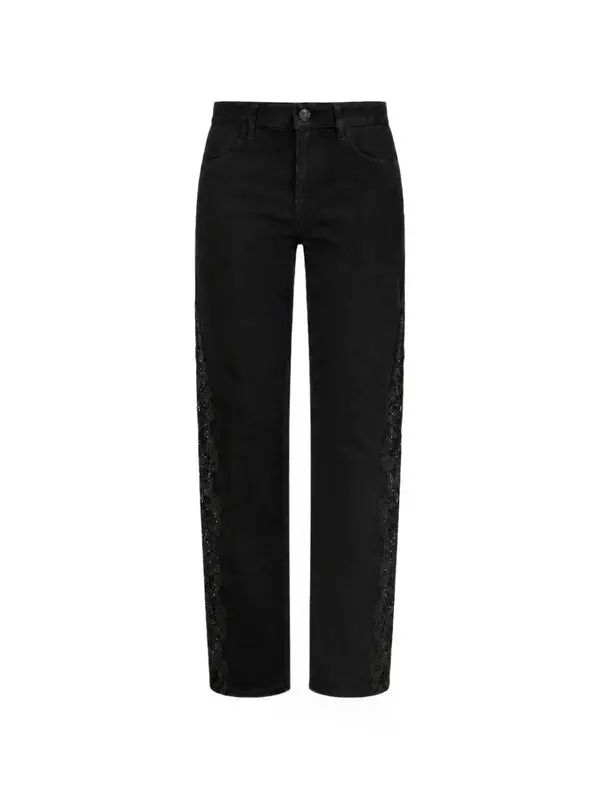 OW Lace-panel Straight-leg Jeans