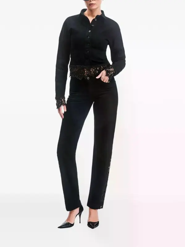 OW Lace-panel Straight-leg Jeans