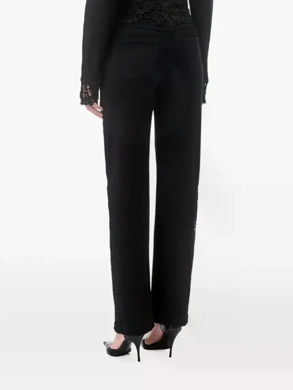 OW Lace-panel Straight-leg Jeans