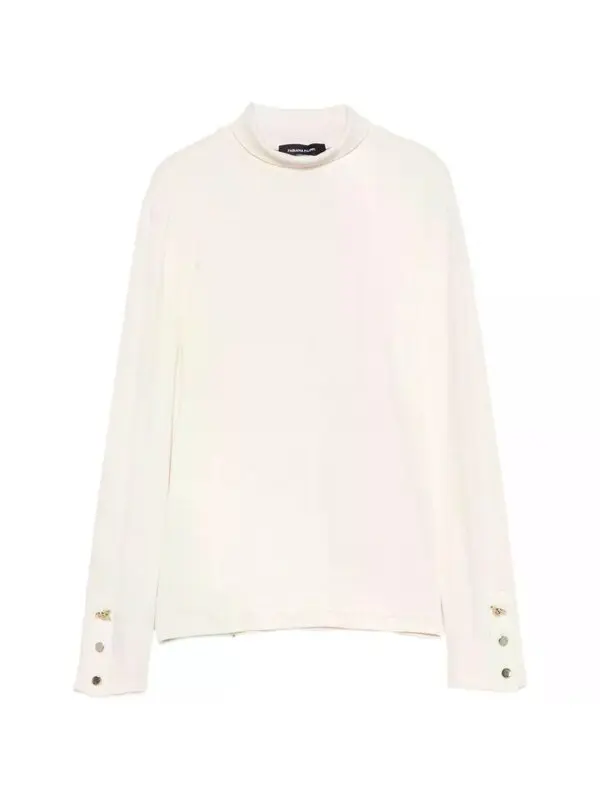 Fabiana Filippi Buttoned-cuff Roll-neck T-shirt