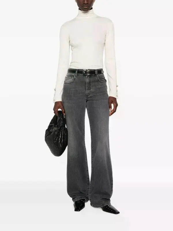 Fabiana Filippi Buttoned-cuff Roll-neck T-shirt