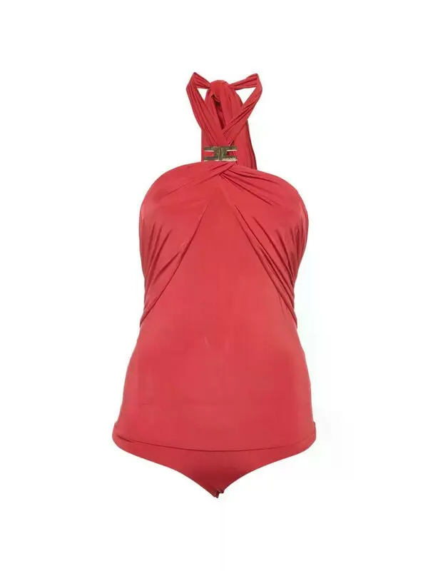 Elisabetta Franchi Ruched Halterneck Bodysuit