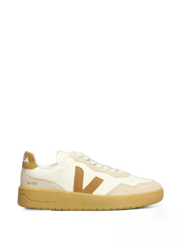 VEJA V-90 Panelled Sneakers - Neutrals