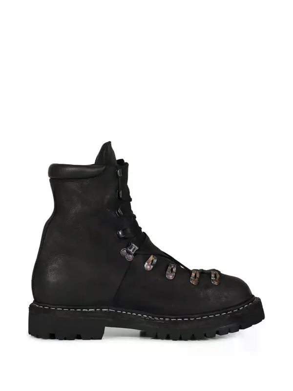 Guidi Lace-up Leather Ankle Boots