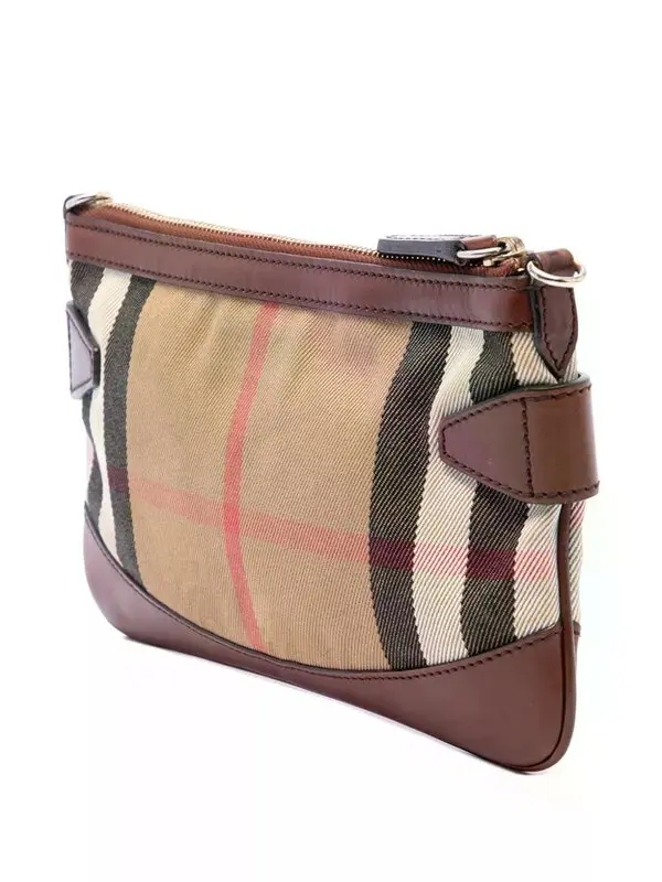 Burberry 2000-2017 House Check Canvas Bridle Peyton Crossbody Bag