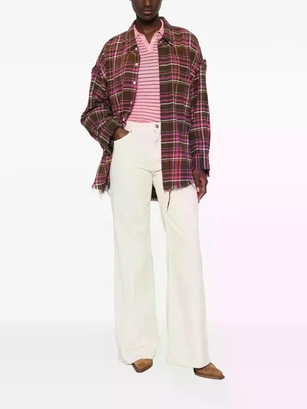 R13 Shredded-seam Drop-neck Shirt