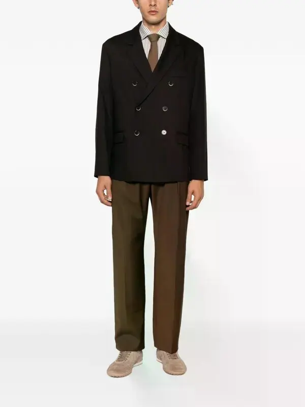 Sandro Gerard Pleated Wide-leg Trousers - Brown
