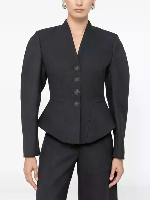 NISSA Tailored Wool V-neck Jacket