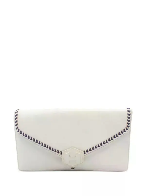 Hermès 1978 H Stamp Clutch Bag - White