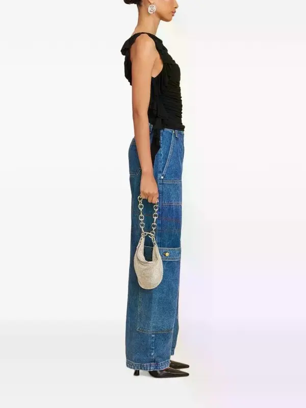 Cult Gaia Nakia Gathered Ruffled Top