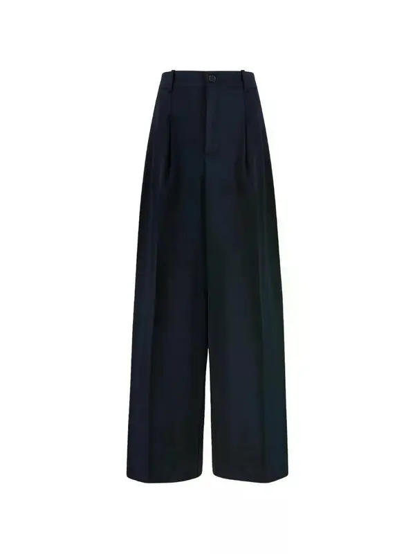 P.a.r.o.s.h Pleated Wide-leg Trousers - Blue