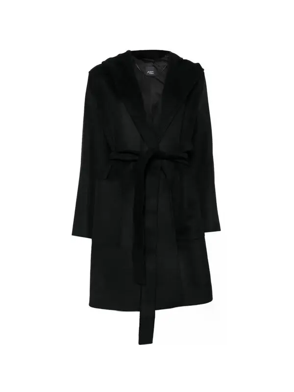 Marina Rinaldi Hooded Belted Coat