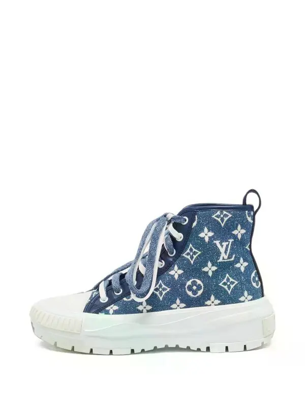 LOUIS VUITTON Squad Monogram Denim Sneakers