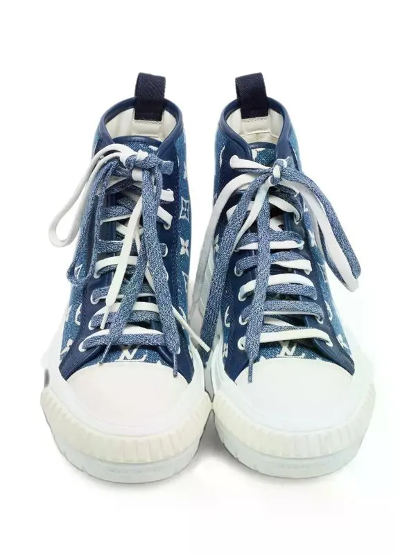 LOUIS VUITTON Squad Monogram Denim Sneakers