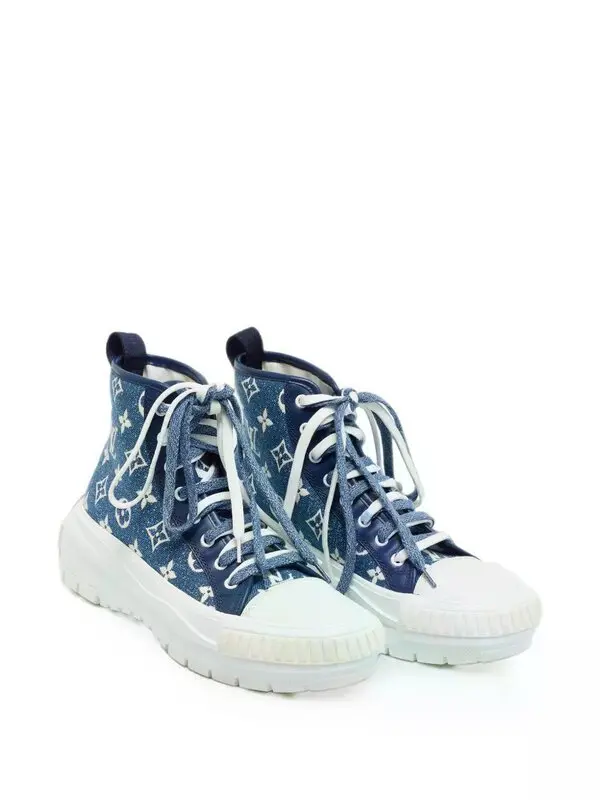 LOUIS VUITTON Squad Monogram Denim Sneakers