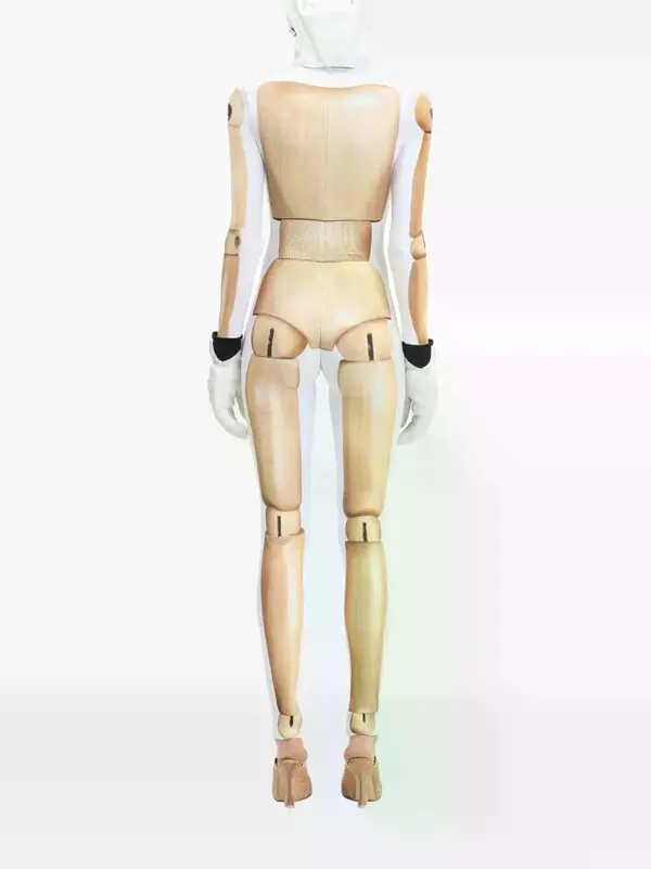 JEAN PAUL GAULTIER Wooden-body-print Jumpsuit