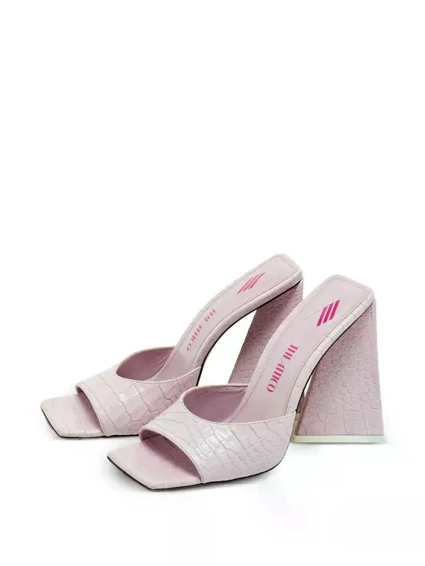 Attico Devon Croc-embossed Sandals