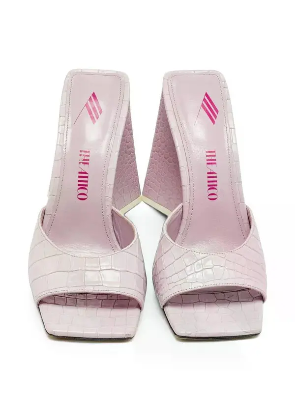 Attico Devon Croc-embossed Sandals