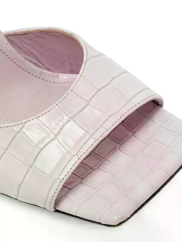 Attico Devon Croc-embossed Sandals