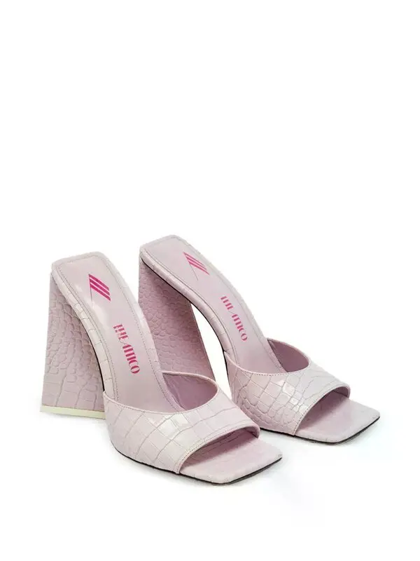 Attico Devon Croc-embossed Sandals