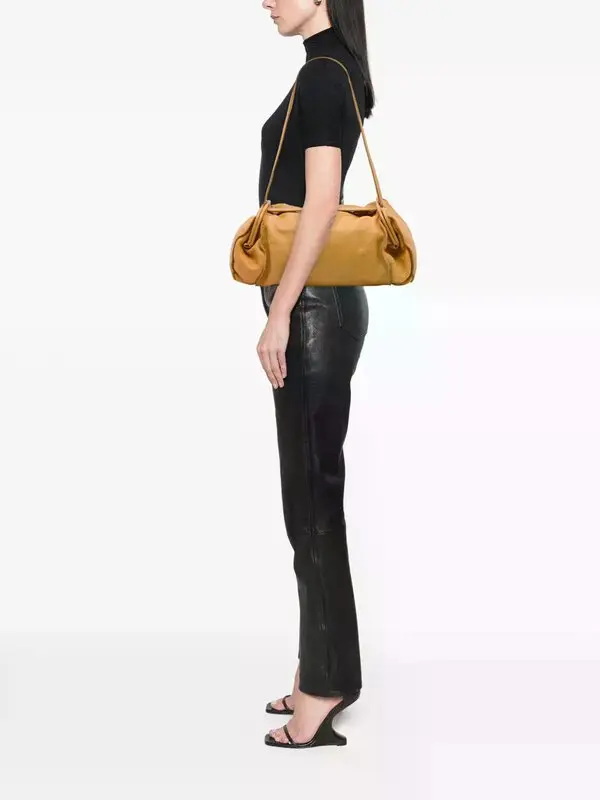 Bottega Veneta 2000-2007 Leather Side Pocket Shoulder Bag - Brown