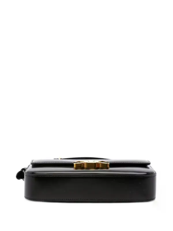 Celine 2025 Shiny Calfskin Triomphe Claude Shoulder Bag