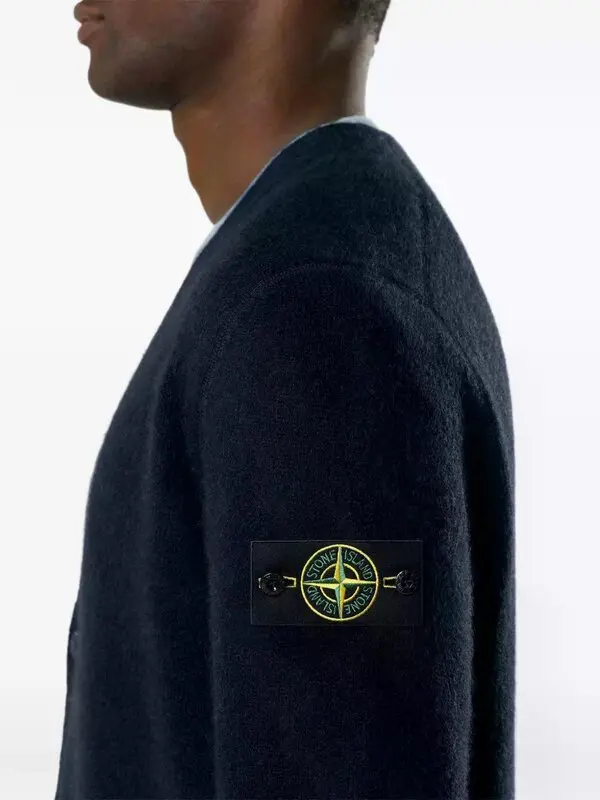 Stone Island 5100046 Baby Alpaca Blend Cardigan - Blue