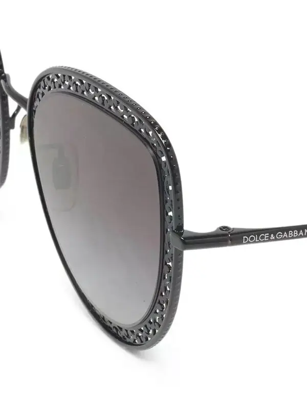 Dolce & Gabbana Devotion Butterfly-frame Sunglasses - Black