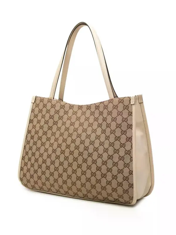 Gucci 2000-2015 Medium Canvas Horsebit 1955 Tote Bag