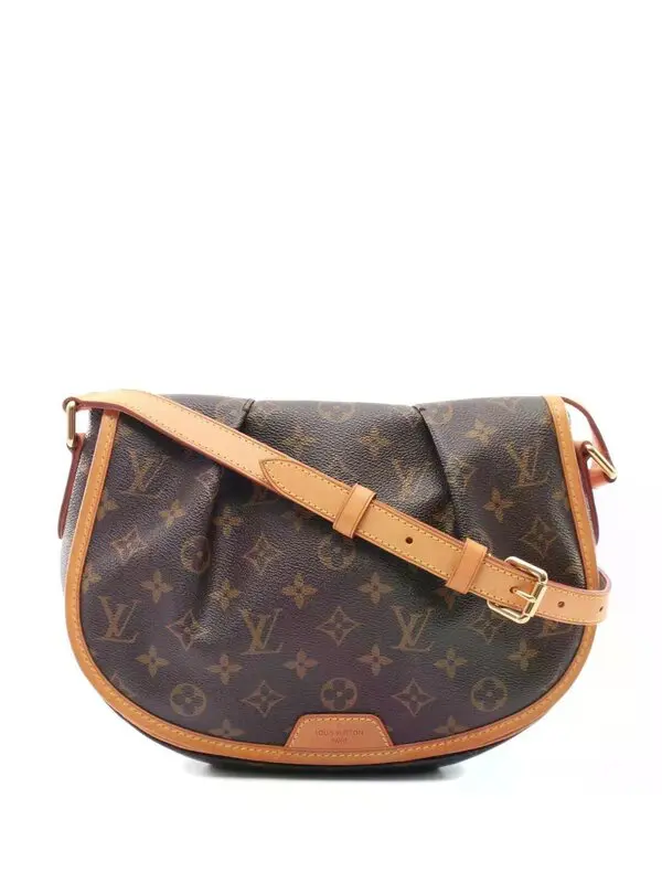LOUIS VUITTON 2011 Pm Menilmontant Monogram Shoulder Bag - Brown