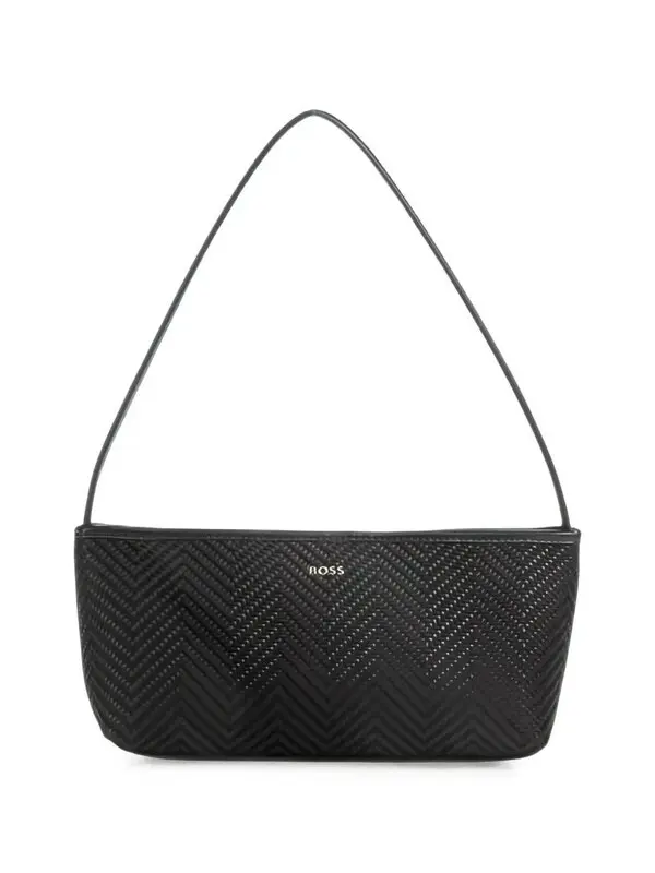 BOSS Sandy Chevron Leather Shoulder Bag - Brown