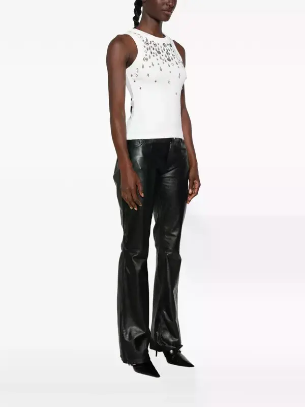 DES_PHEMMES Embellished Ribbed Tank Top