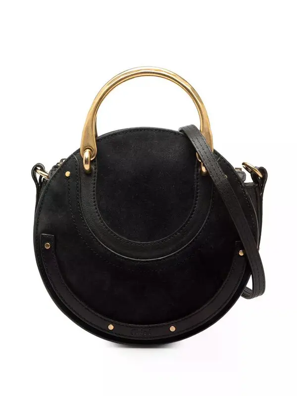 Chloé 2017 Small Suede And Calfskin Pixie Satchel - Black