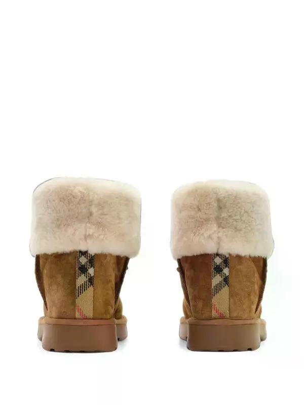 Burberry Check Shearling Flint Boots