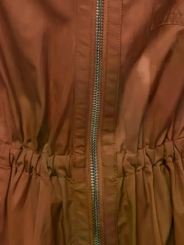 Hermès Ruffle-trim Zip-up Midi Dress